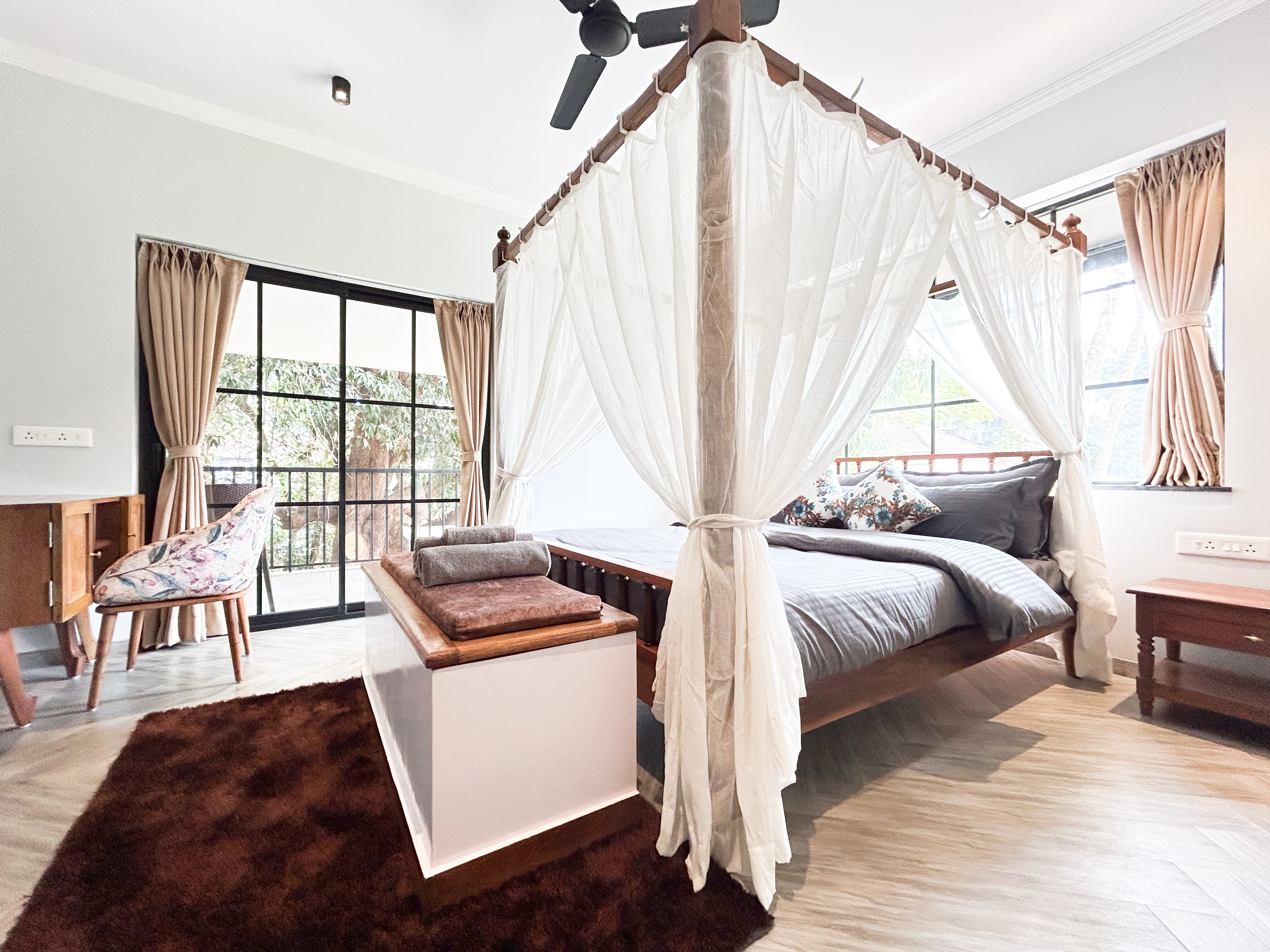 Coral Stays Estrela 1bhk in Calangute 𝗕𝗢𝗢𝗞 Goa Apartment