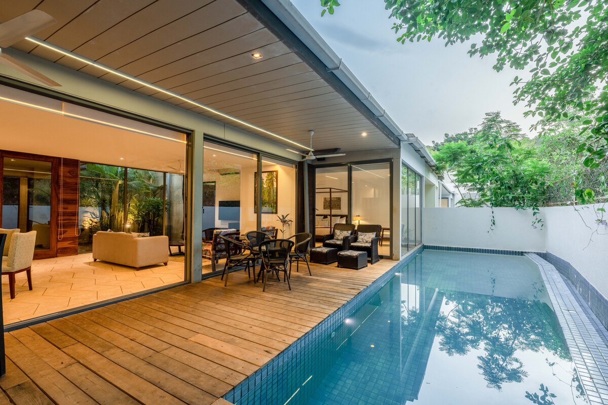 Hireavilla | Villa Aster - 3BHK with Private Pool in Parra 𝗕𝗢𝗢𝗞 Goa Villa