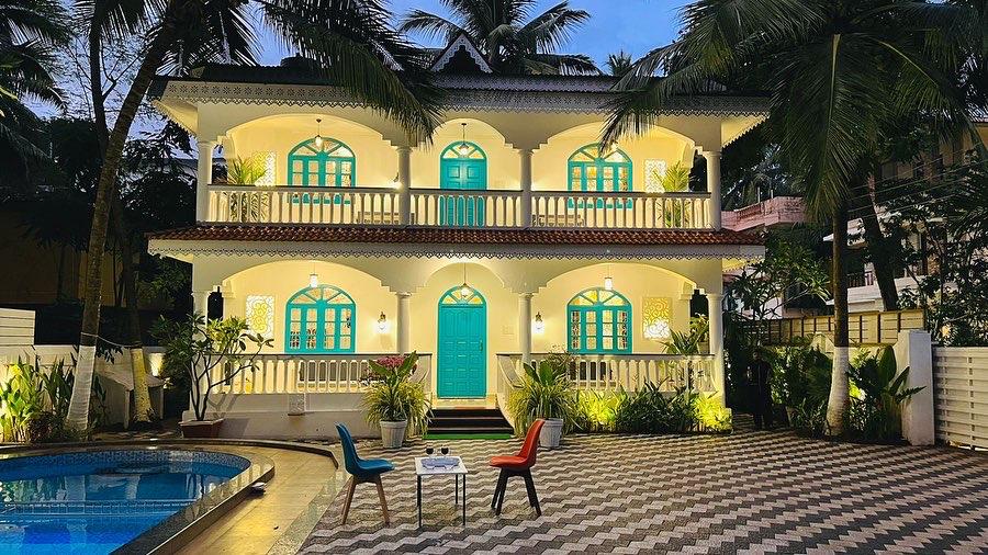 Address of Sleek white 8BDR huge villa near Baga Beach - Villa in Goa