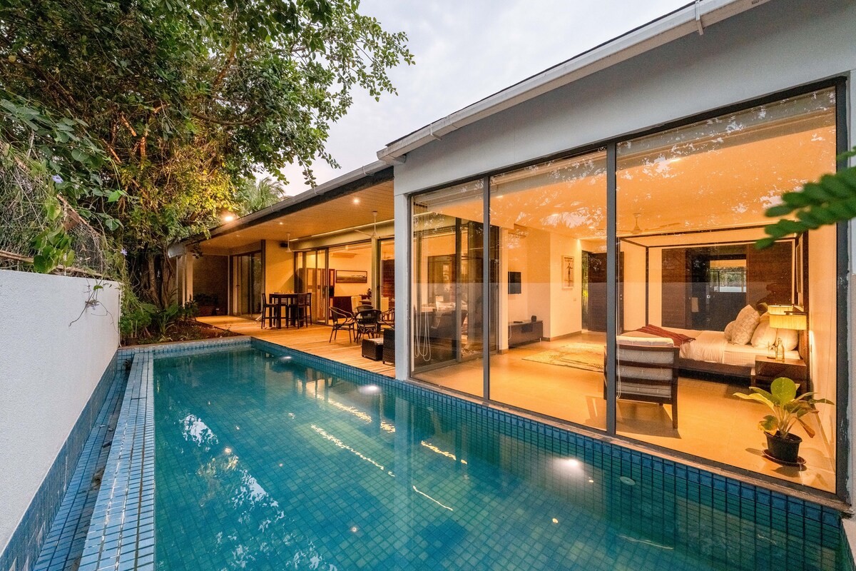 Hireavilla | Villa Aster - 3BHK with Private Pool in Parra 𝗕𝗢𝗢𝗞 Goa Villa