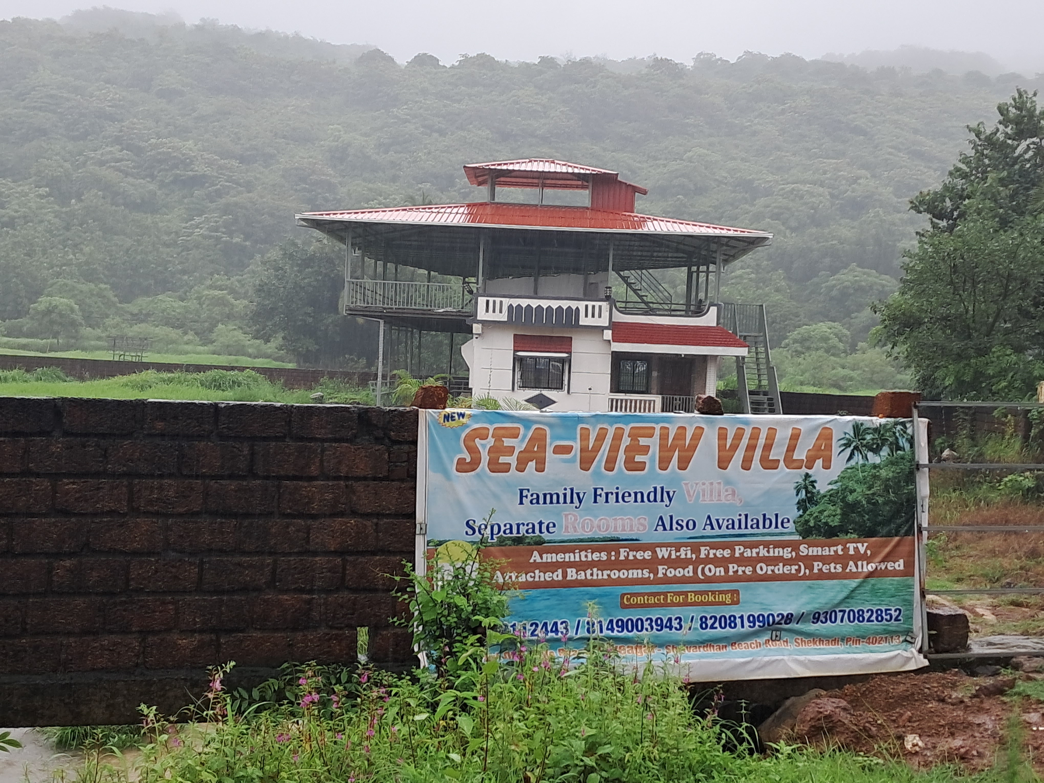 Sea View Villa 𝗕𝗢𝗢𝗞 Diveagar Villa