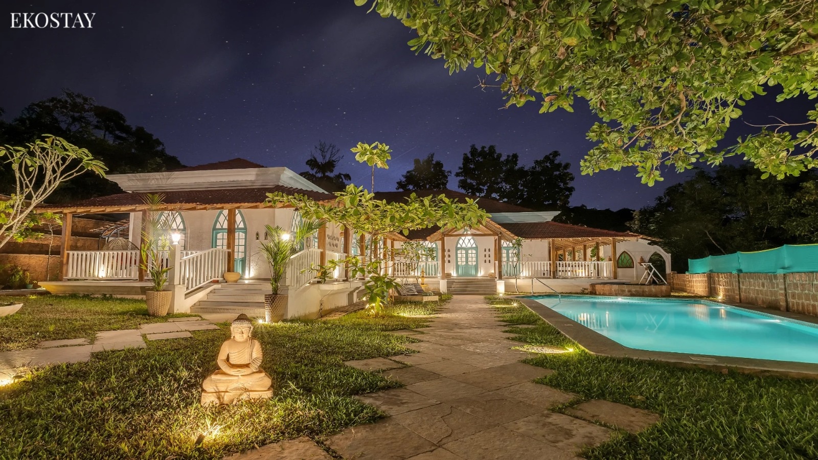 EKOSTAY - Blue Tiffany 𝗕𝗢𝗢𝗞 Goa Villa
