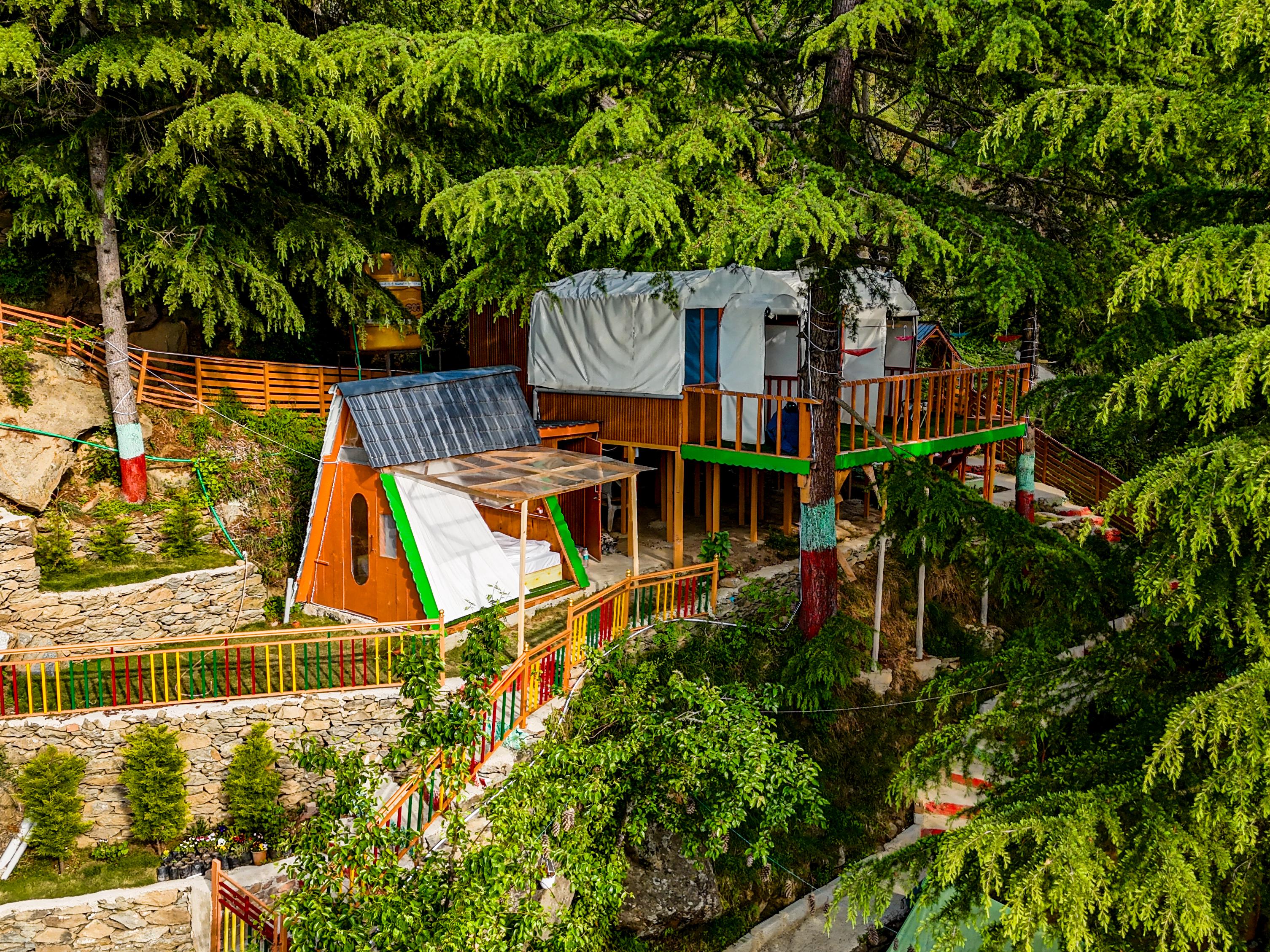 Wildland Adventure CampTree House 𝗕𝗢𝗢𝗞 Kullu Tree house