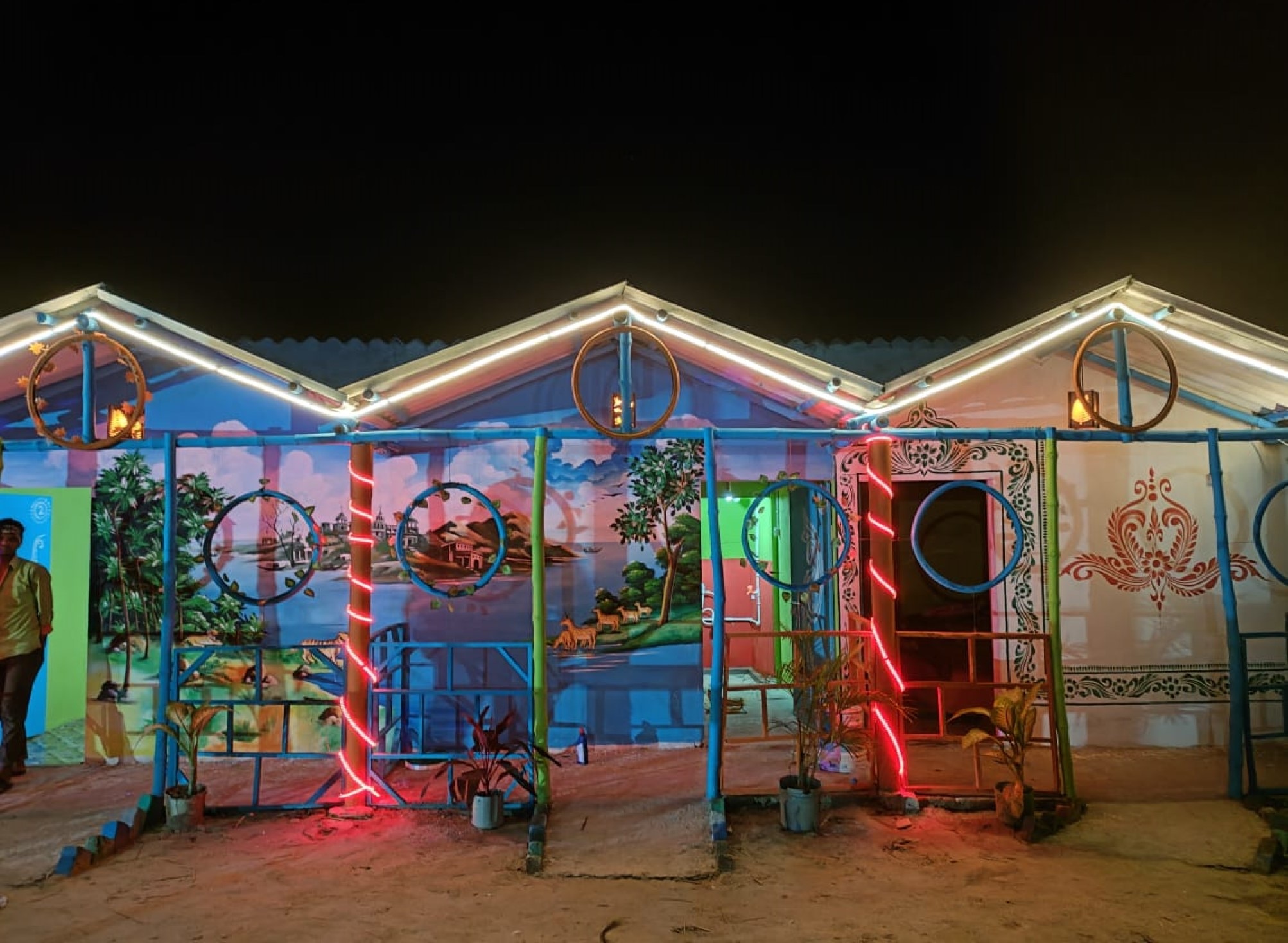 Rooms of Shuktara Beach Camp, Mousuni Island - Diamond Harbour Hotel on ...