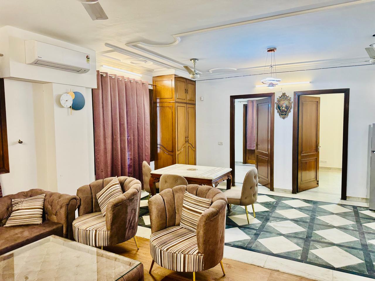 Fortune Home Service Apartment 2BHK, E-30 Saket 𝗕𝗢𝗢𝗞 Delhi Apartment