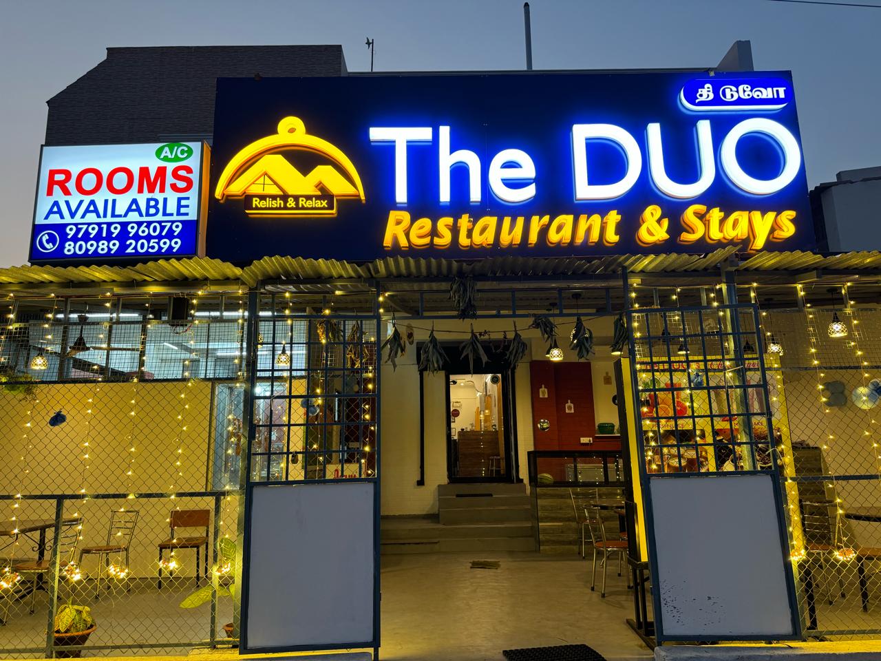 The Duo Restaurant & Stays 𝗕𝗢𝗢𝗞 Auroville Homestay