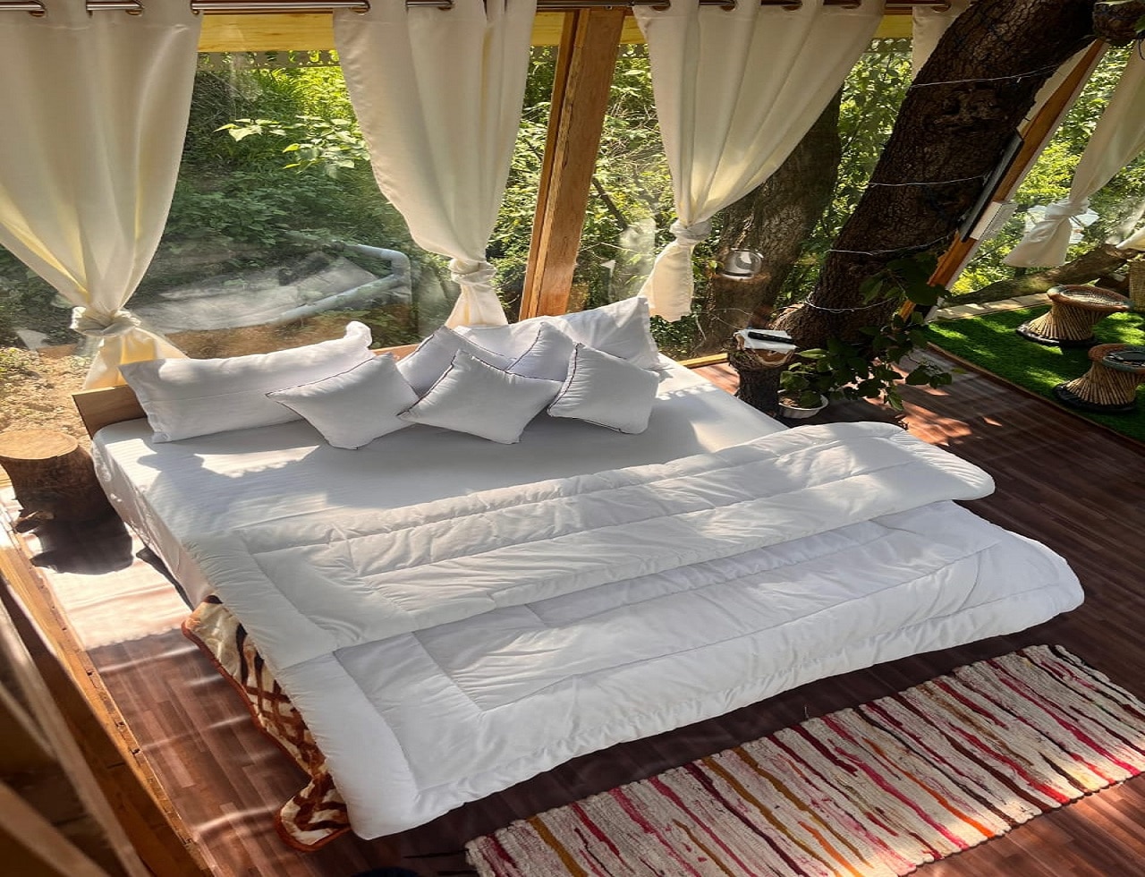 Glass Treehouse Tandi Village 𝗕𝗢𝗢𝗞 Jibhi Cottage
