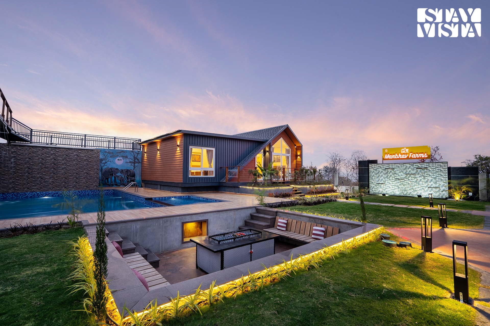 StayVista at Barn House @ Manbhav Farms 𝗕𝗢𝗢𝗞 Hingana Farm House