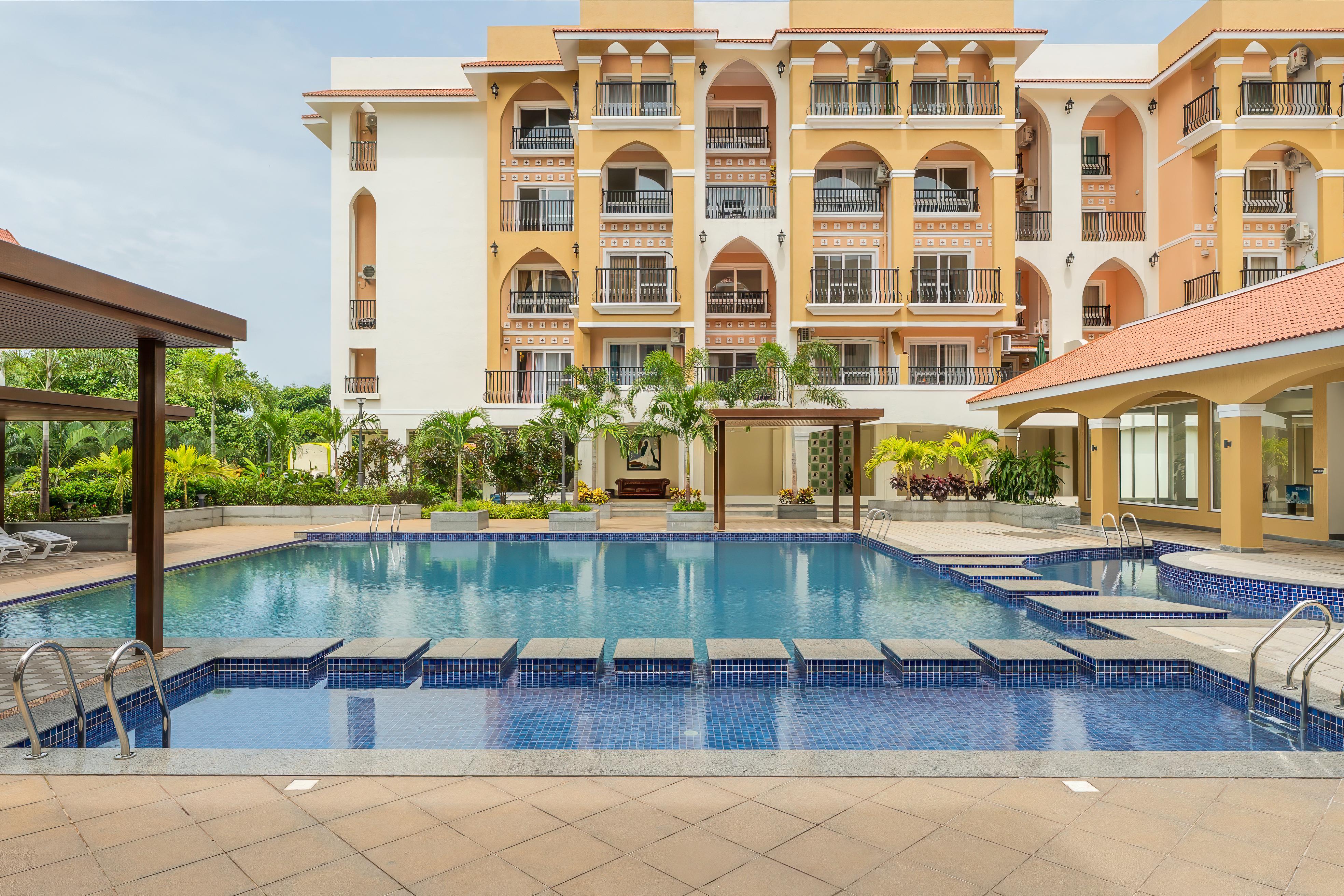 Sereno Emerald 1 bhk w/pool, games zone & gym 𝗕𝗢𝗢𝗞 Goa Apartment