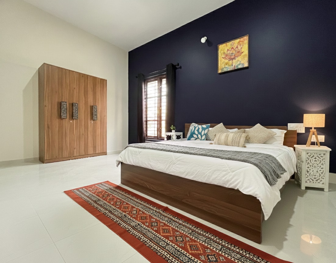 Rooms of MYS Nest Haus Luxurious AC 4BHK Duplex 55 TV - Villa in Mysore