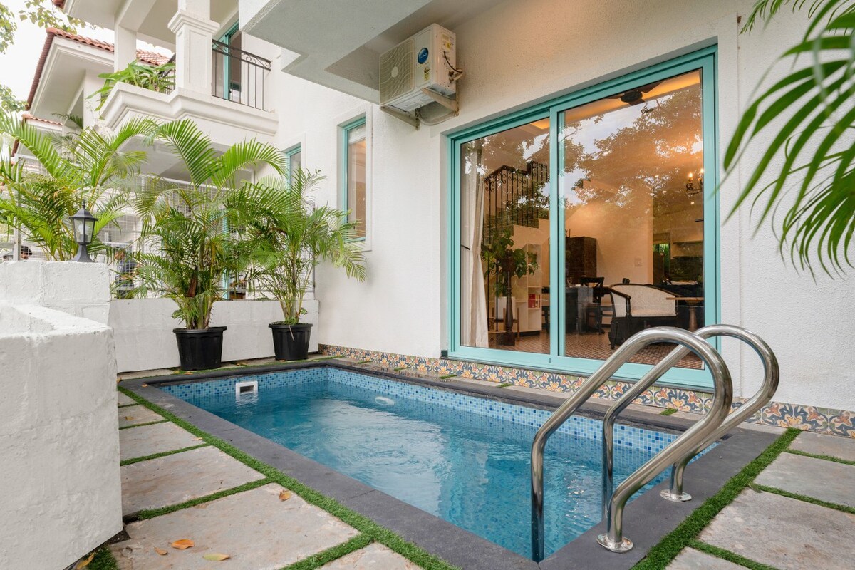 Hireavilla | Celeste - 3BHK Villa with Private Pool in Parra 𝗕𝗢𝗢𝗞 Goa Villa