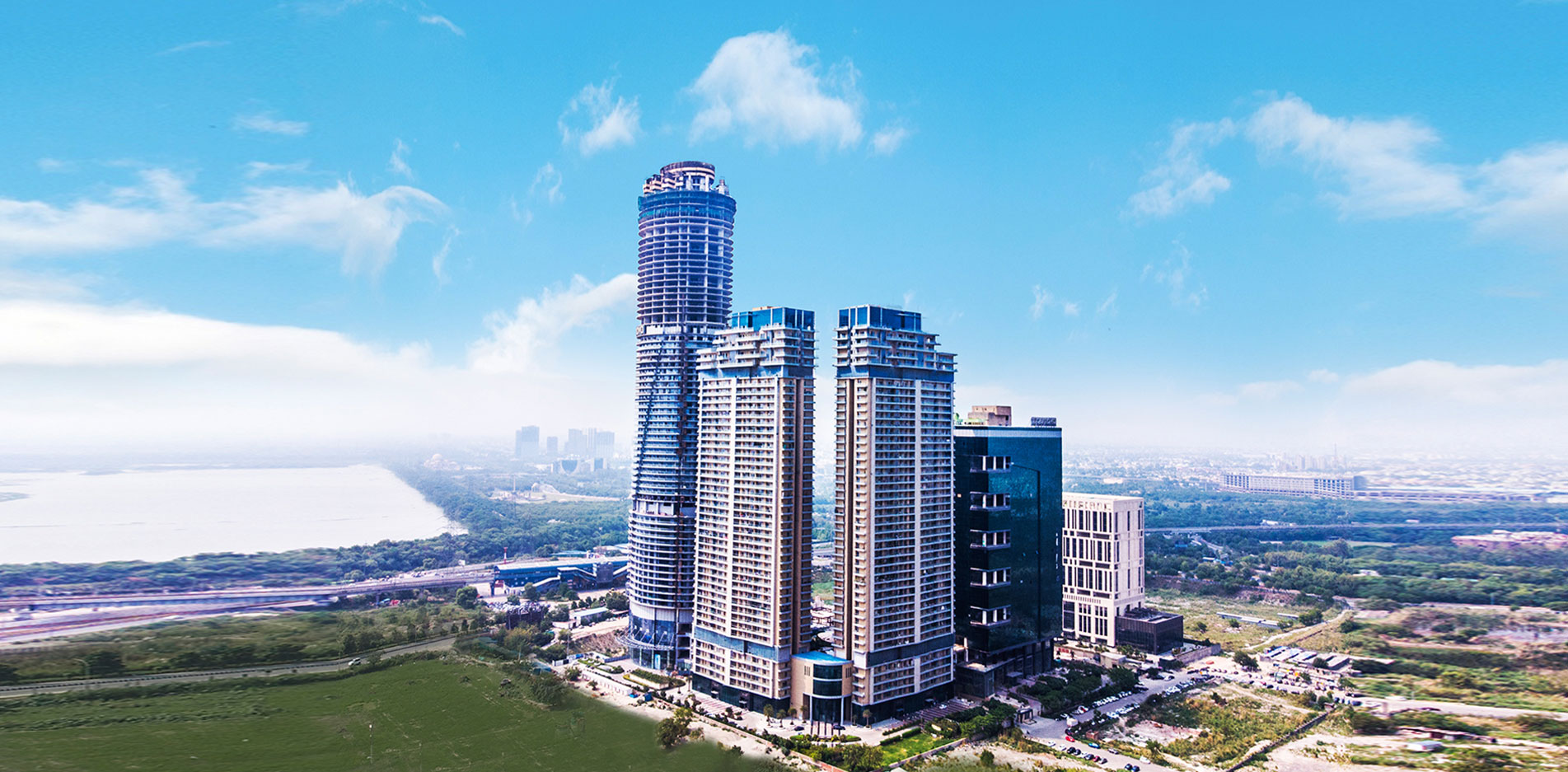 Supernova riverview city From most luxurious room Apartment Noida ...