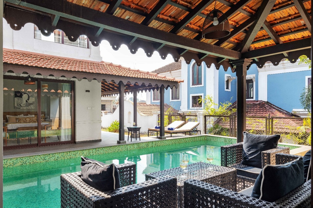 Sol 4 BHK Private Pool Villa By Vio Stays 𝗕𝗢𝗢𝗞 Goa Villa