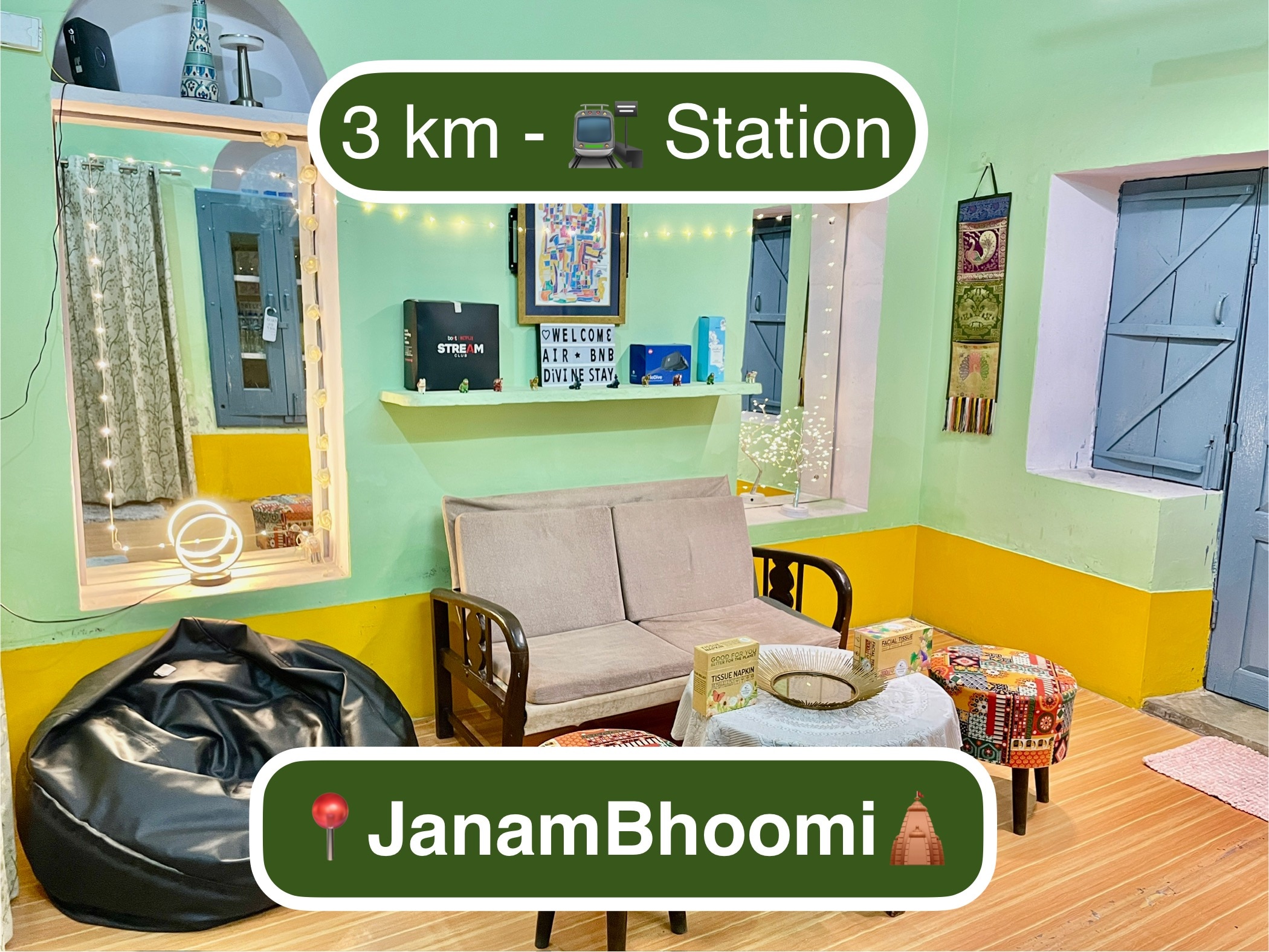 Divine Stay 𝗕𝗢𝗢𝗞 Mathura Homestay
