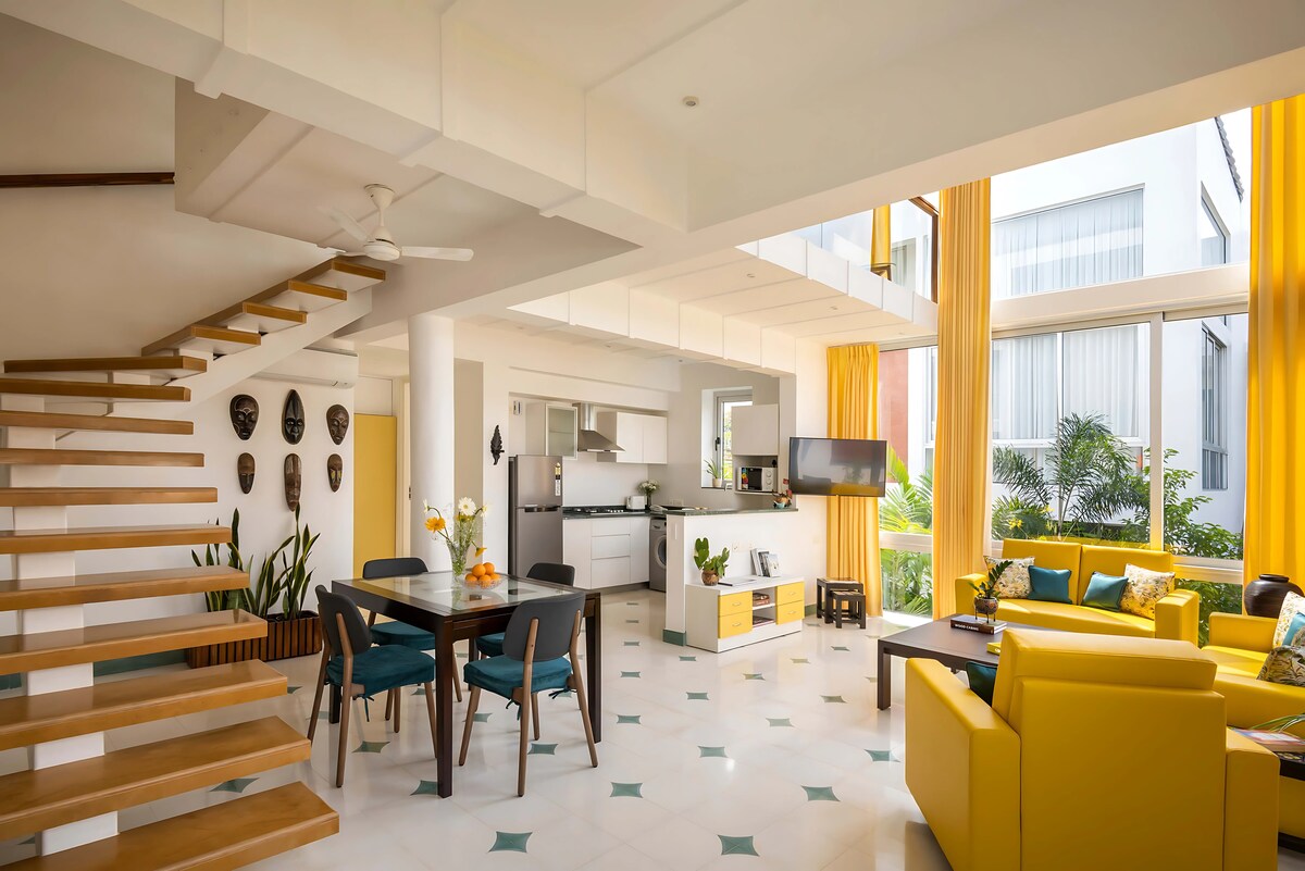 Designer 2BHK duplex Apt w/ Rooftop & Pool by Savera Stays Apartment ...