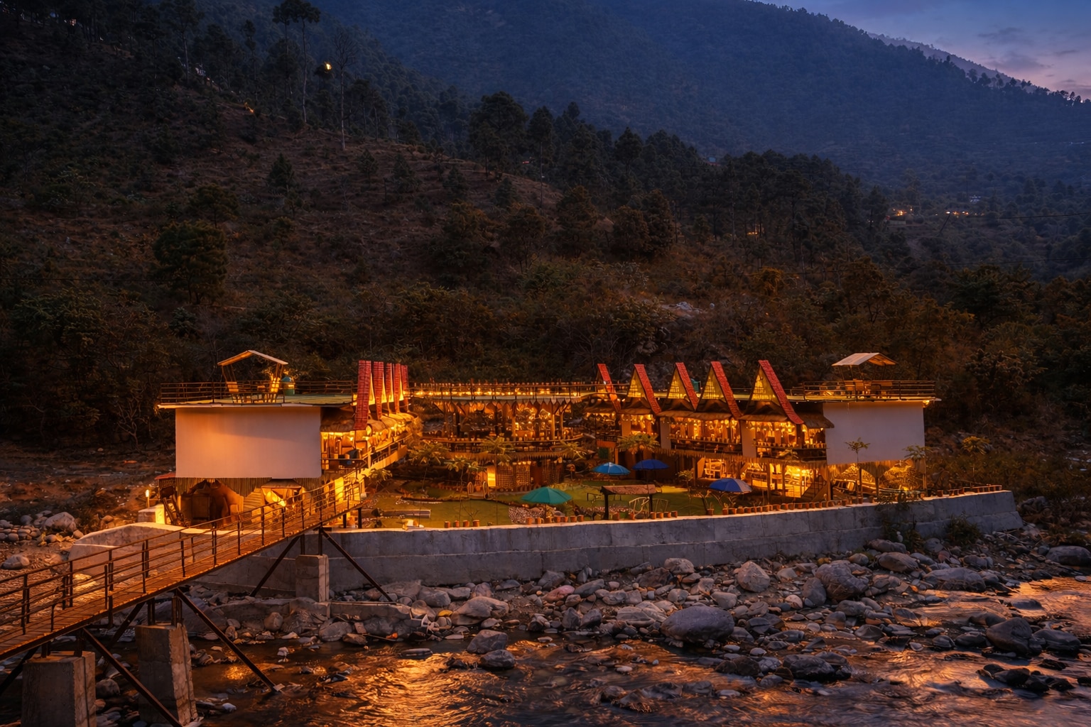 The Breeze Riverside Resort 𝗕𝗢𝗢𝗞 Bhimtal Resort