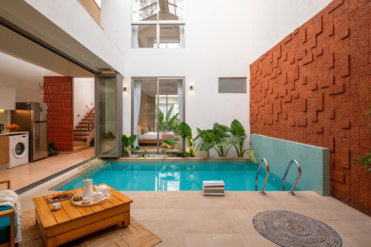 TBK VILLAS ,L4,VAGATOR, WITH PVT POOL 𝗕𝗢𝗢𝗞 Goa Villa