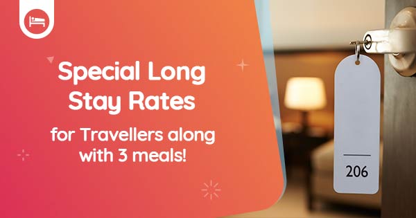 special long stay rates for travellers along with 3 meals!