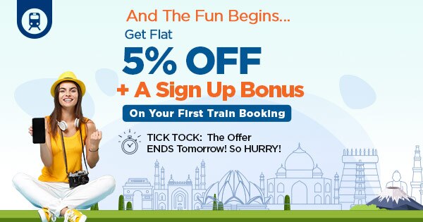 Exclusively for Your First Train Booking